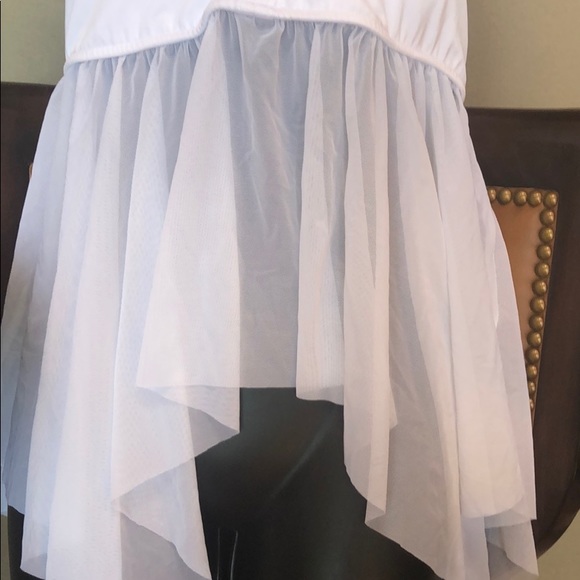 VENUS | Swim | White Halter With Sheer Bottom Coverage Tankini | Poshmark